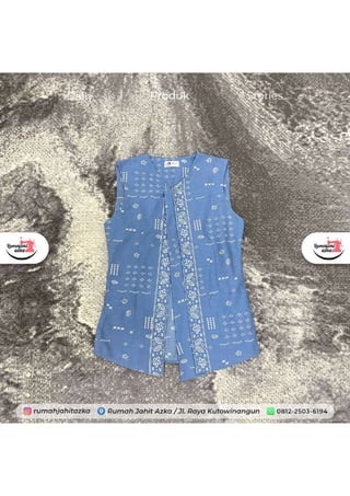 Outer Vest Batik Wanita Modern Rumah Jahit Azka | PDF