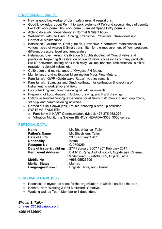 Bhavin Tailor CV | PDF