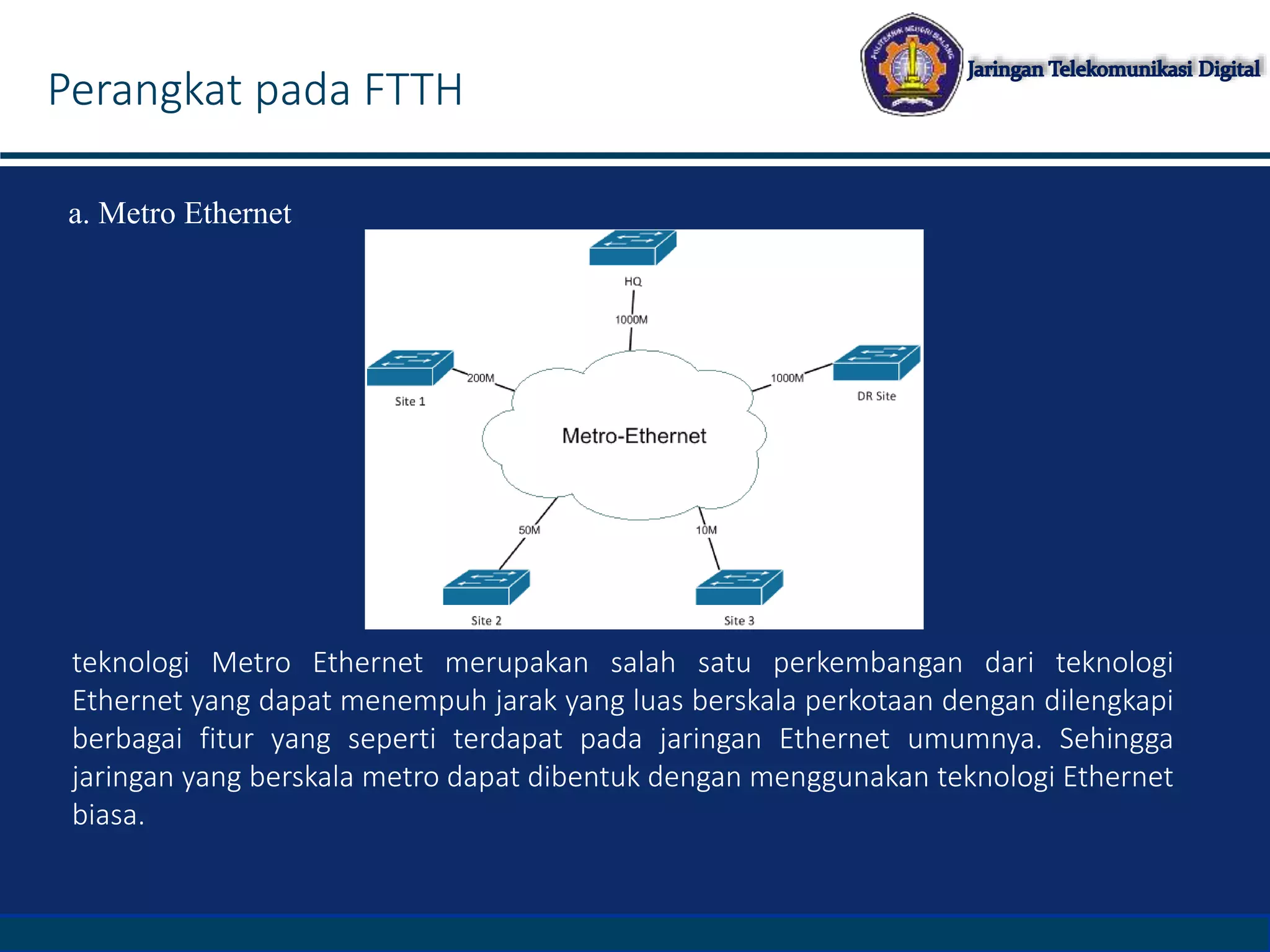 Pengetahuan Dasar Jaringan FTTH / Fiber To The Home | PPTX