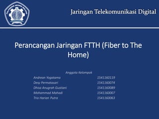 Pengetahuan Dasar Jaringan FTTH / Fiber To The Home | PPTX