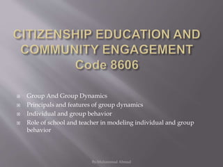 8606 group dynamics | PPTX