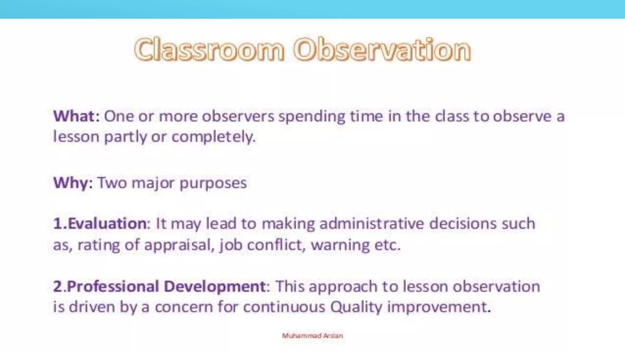 Teaching practice- I Observation report writing-8607-CLASSROOM ...
