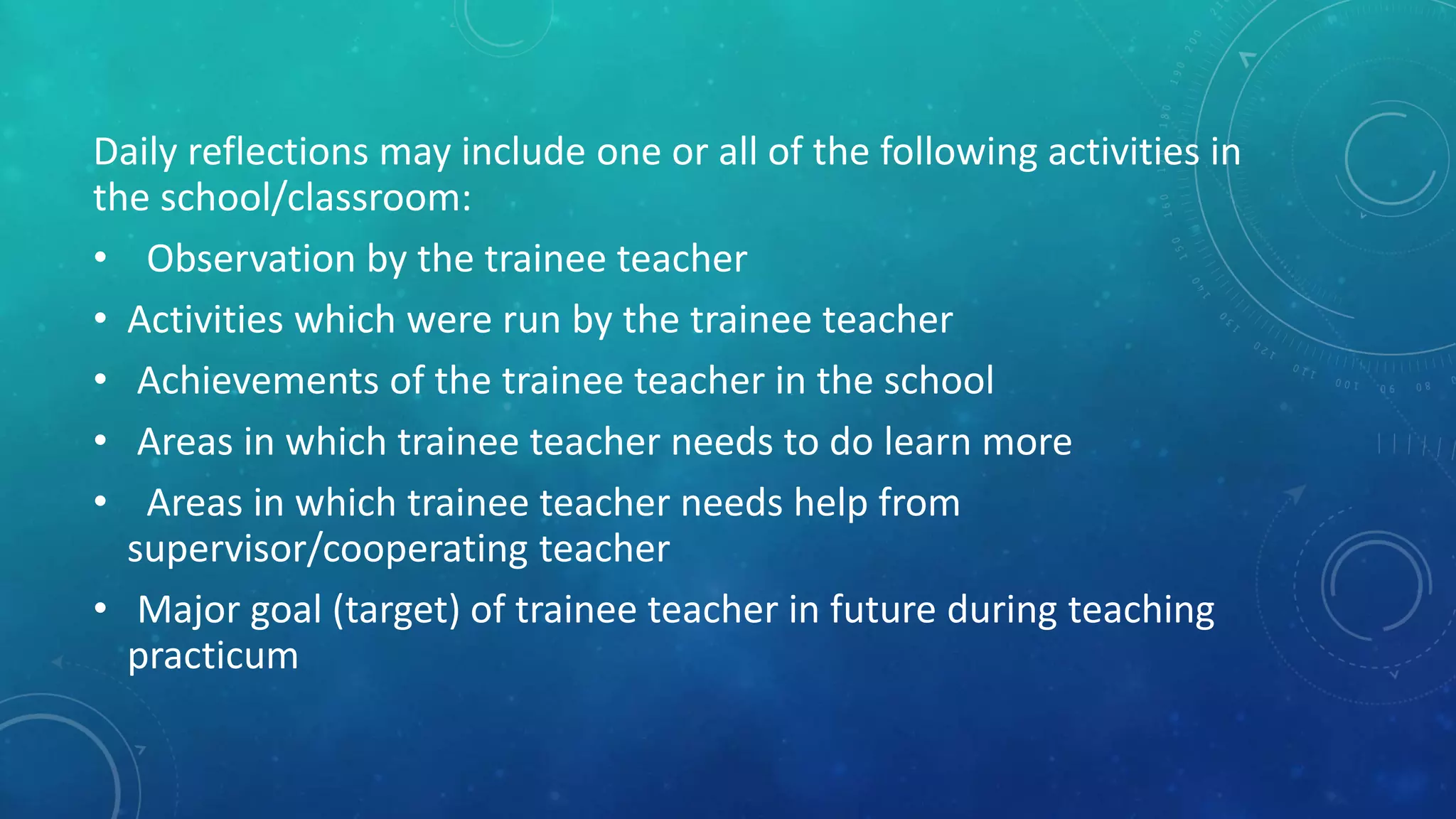Teaching practice- I Observation report writing-8607-B.ED-DAY 01-AIOU | PPTX