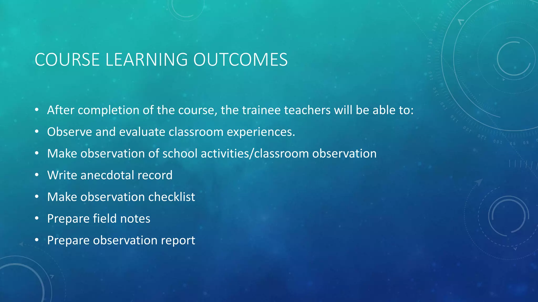 Teaching practice- I Observation report writing-8607-B.ED-DAY 01-AIOU ...