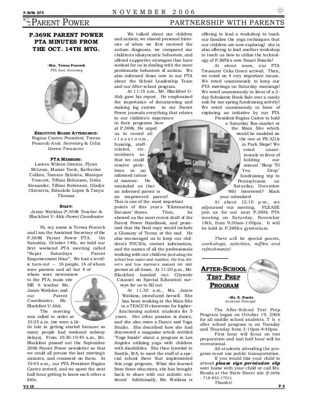 parent power newsletter p369k nov 06