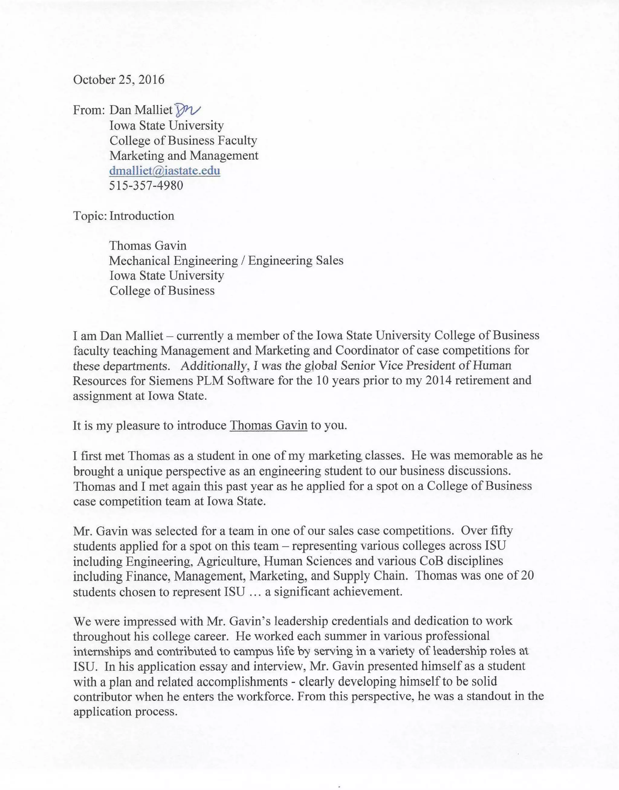 ISU CoB Letter of Reference | PDF