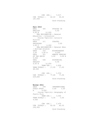 Unofficial Transcript | DOCX