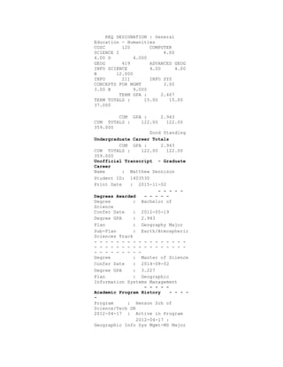 Unofficial Transcript | DOCX