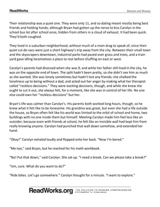 Boxcars and Bravery Story | PDF
