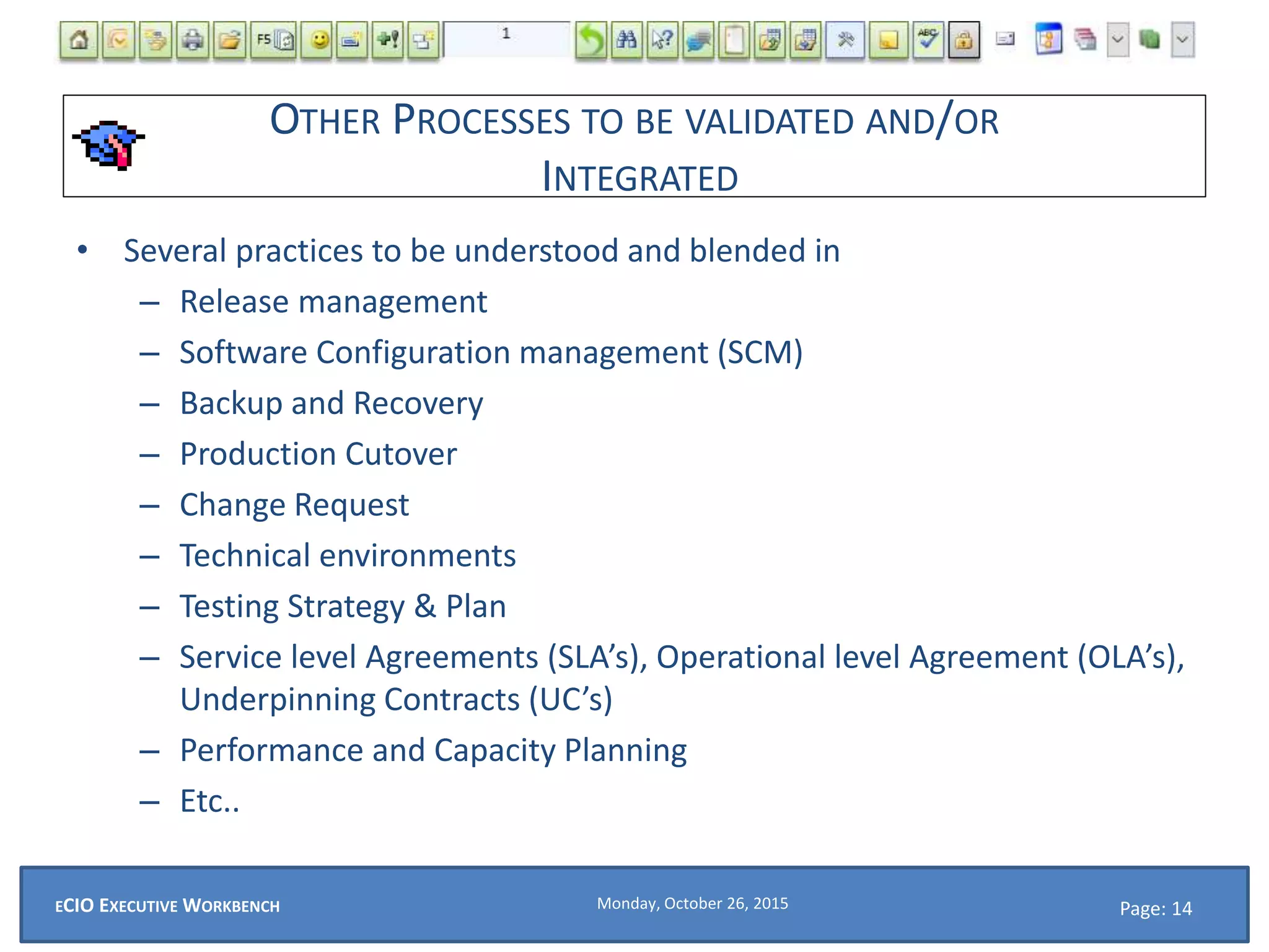 eCIO PPT Plan of Action for a Systems Integrations (SAP) Project | PPTX