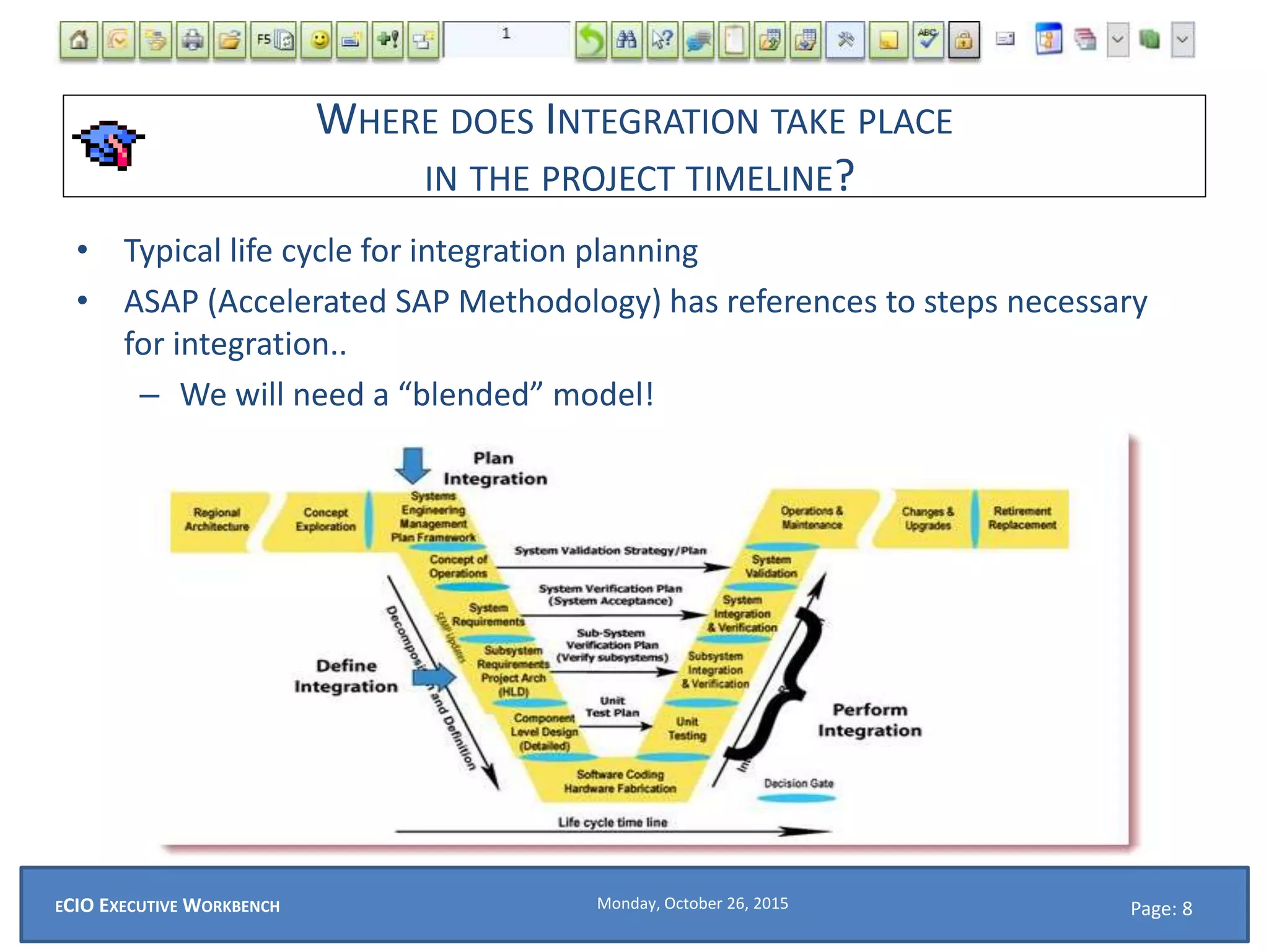 eCIO PPT Plan of Action for a Systems Integrations (SAP) Project | PPTX
