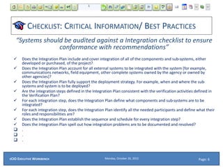 eCIO PPT Plan of Action for a Systems Integrations (SAP) Project | PPTX