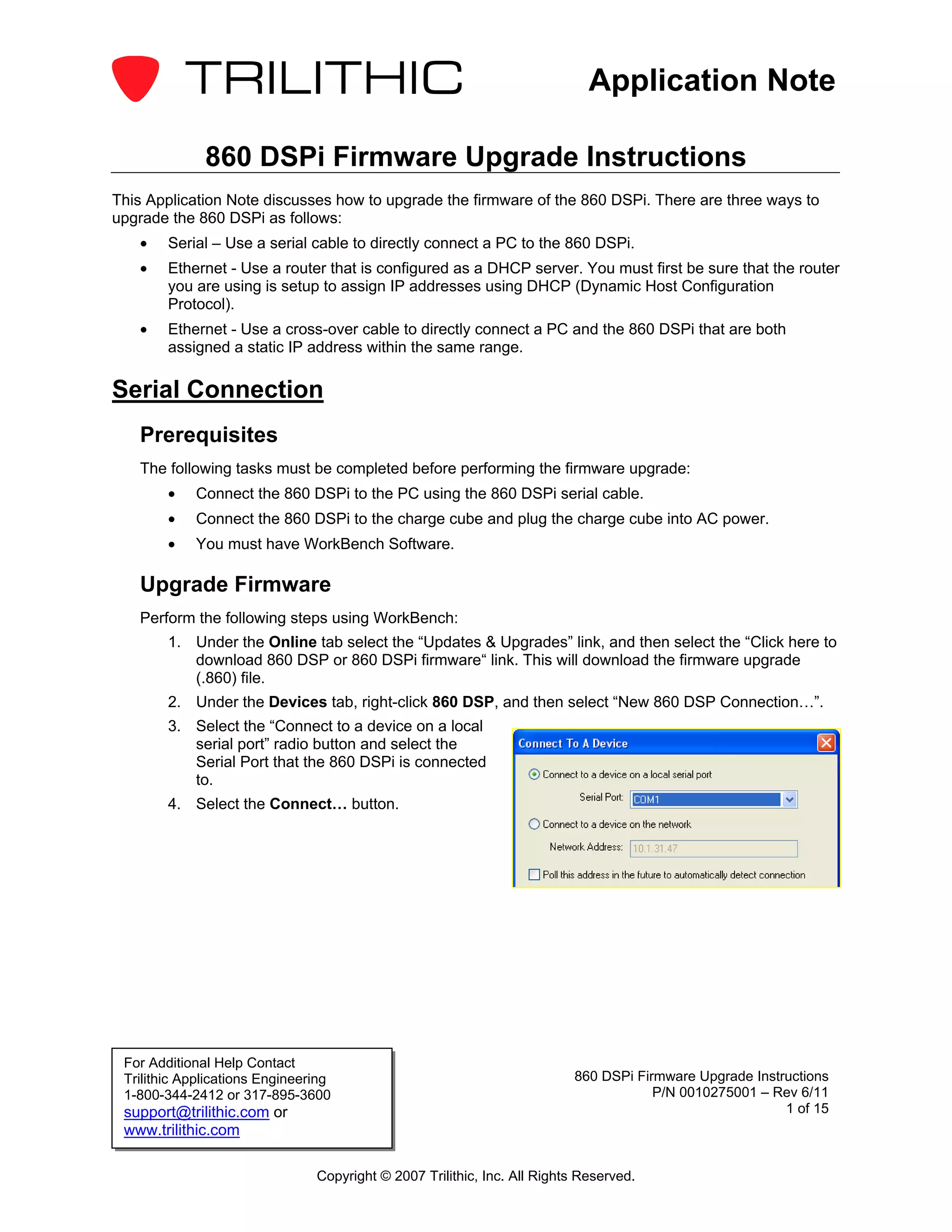 860 dspi firmware_upgrade_instructions_app_note | PDF