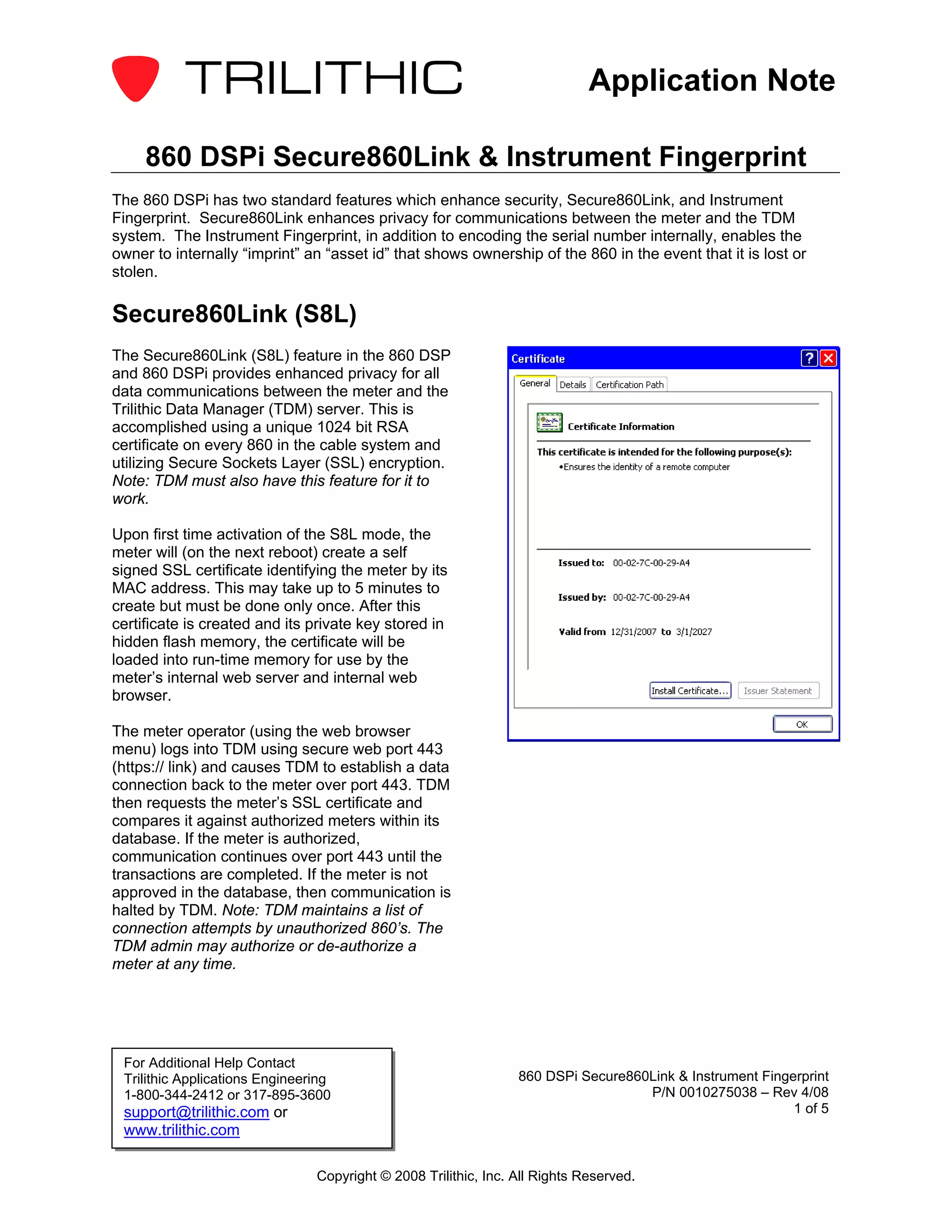 860 dspi secure860link_and_instrument_fingerprint_appnote | PDF | Operating Systems | Computer ...