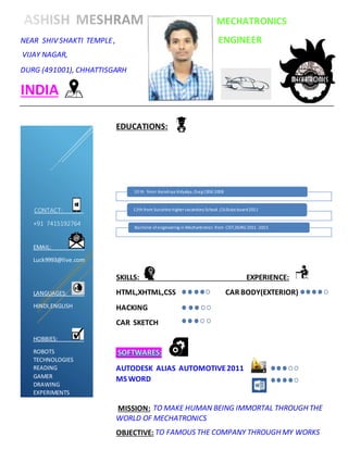 ASHISH MESHRAM RESUME | PDF