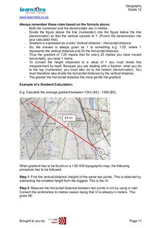 Geography F.E.T Map work Calculation skills | PDF
