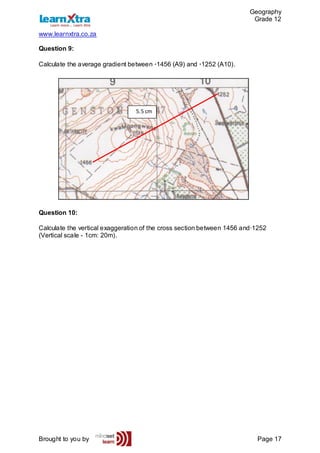 Geography F.E.T Map work Calculation skills | PDF