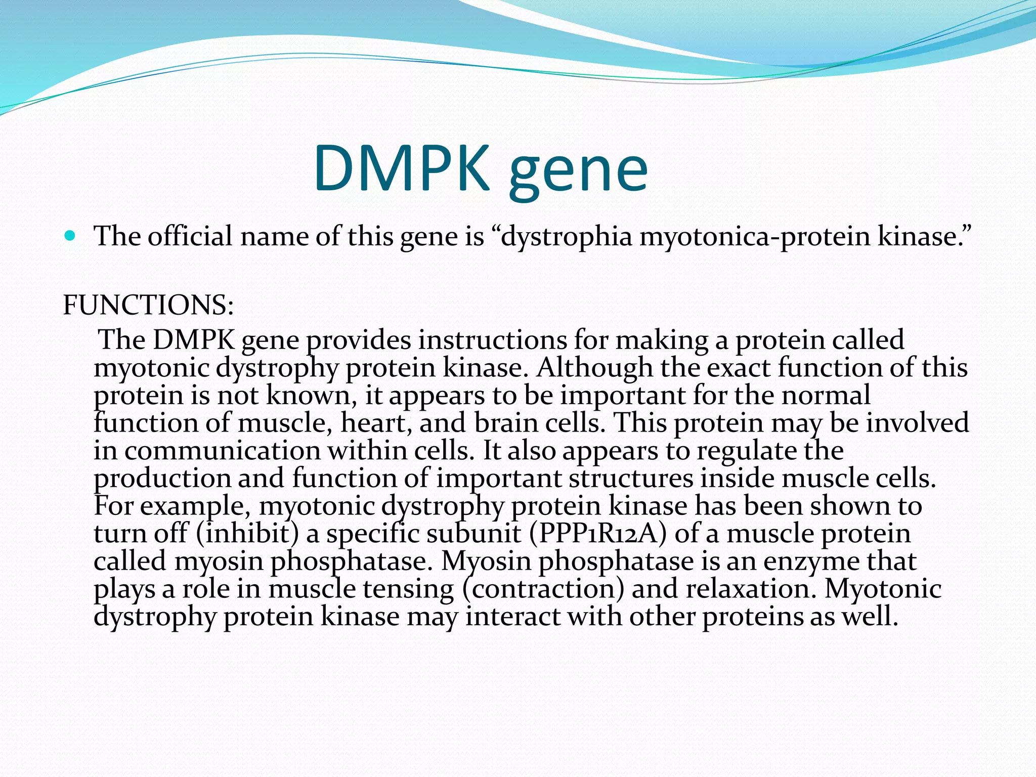 MYOTONIC DYSTROPHY | PPTX