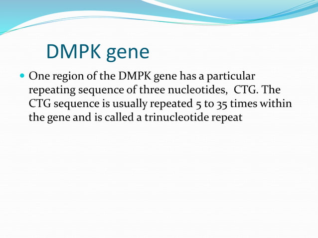 MYOTONIC DYSTROPHY | PPTX | Genetics | Science