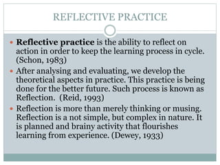 Reflective Practice-8611-UNIT 4 | PPTX