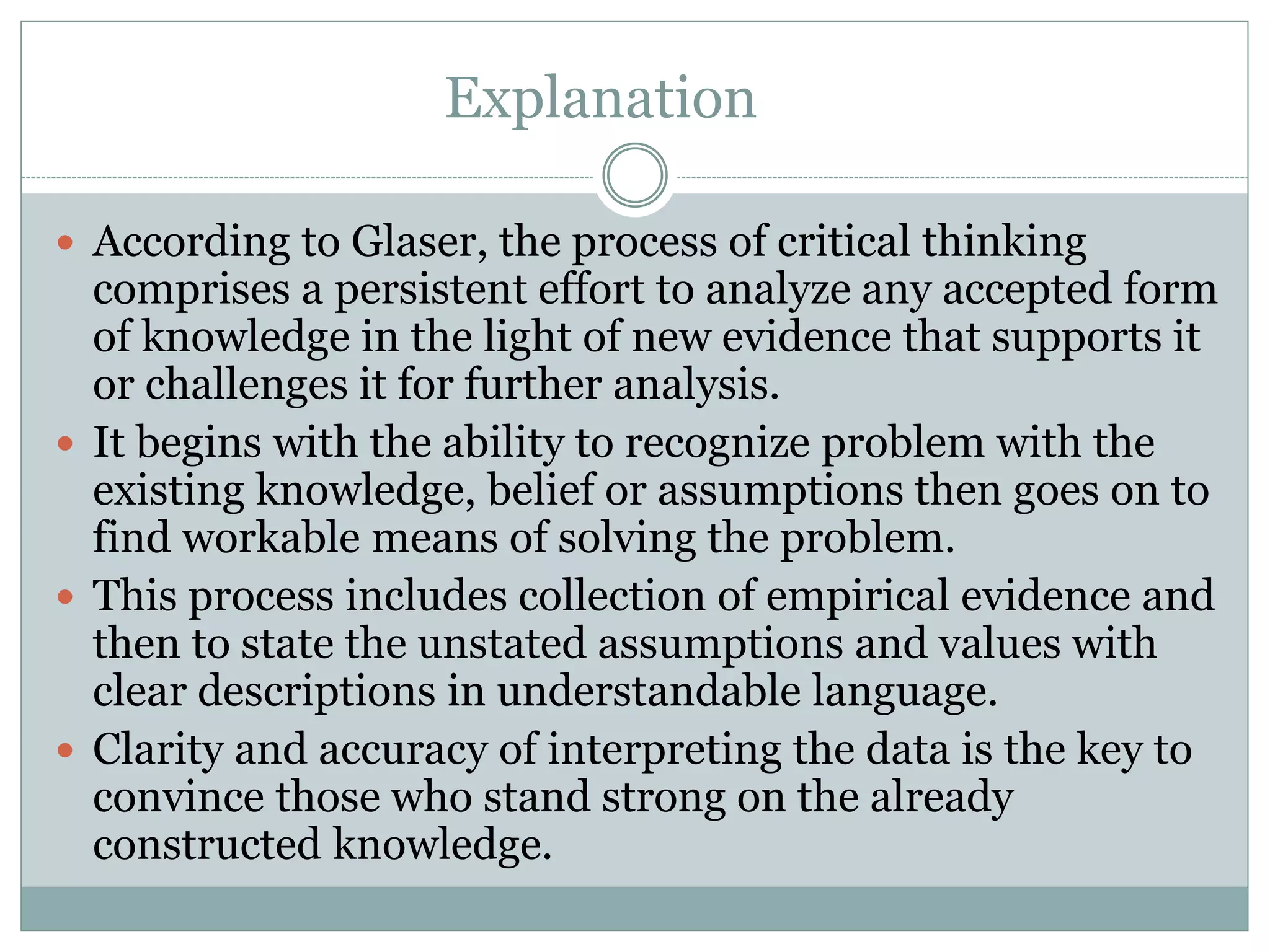 CRITICAL THINKING AND REFLECTIVE PRACTICES-Unit 1-INTRODCUTION TO ...