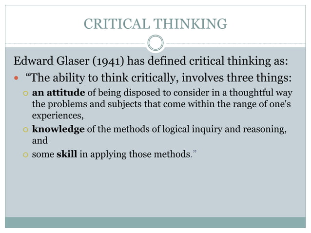 CRITICAL THINKING AND REFLECTIVE PRACTICES-Unit 1-INTRODCUTION TO CRITICAL THINKING-AIOU-8611 ...