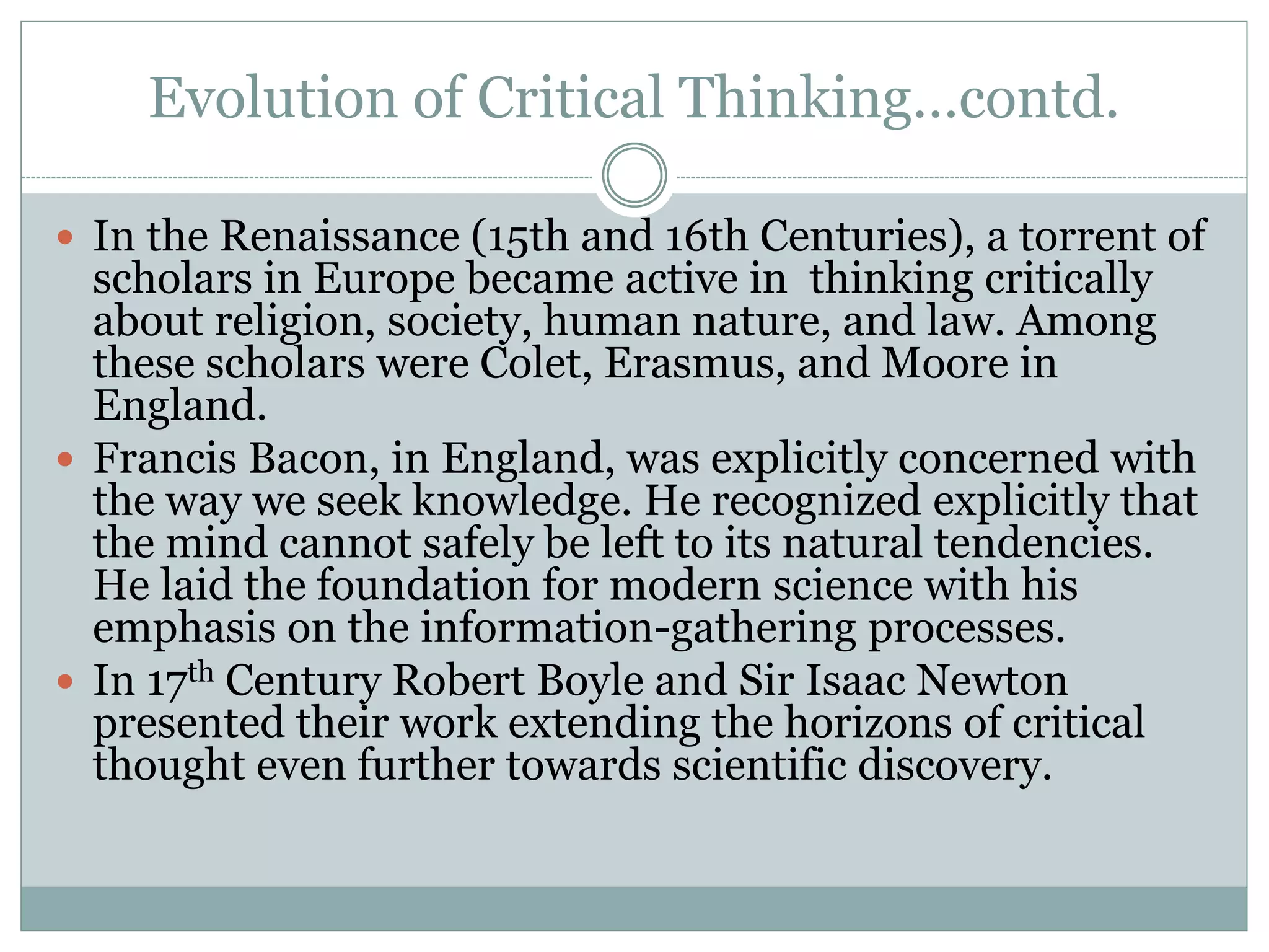 Introduction to Critical Thinking-8611-UNIT 1 | PPTX