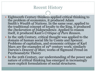 Introduction to Critical Thinking-8611-UNIT 1 | PPTX