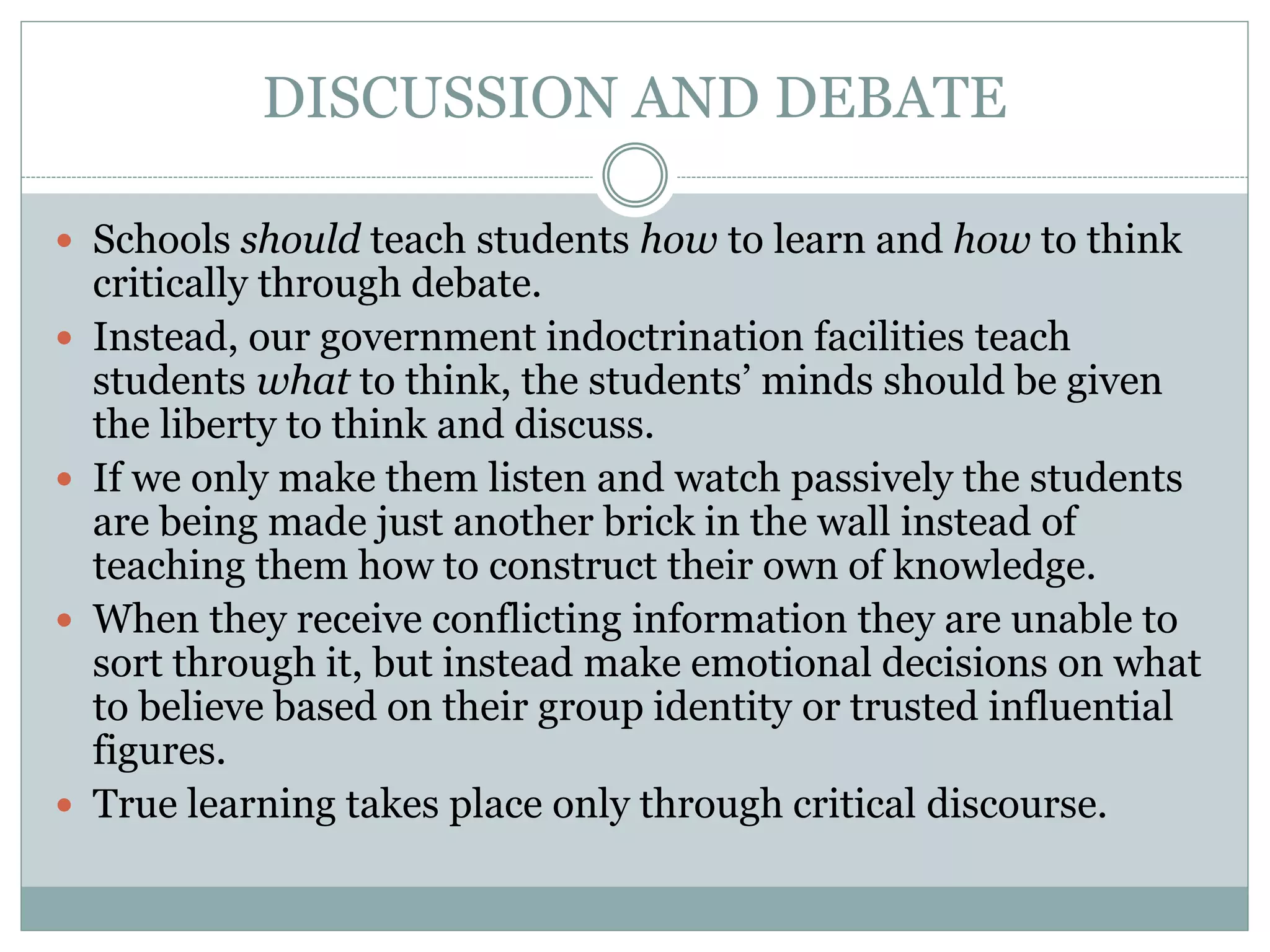 Teaching Strategies to Promote Critical thinking-8611-UNIT 3 | PPTX