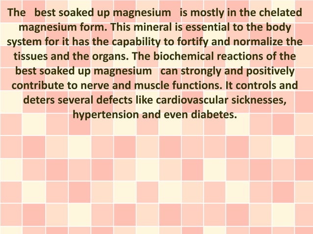 The Best Absorbed Magnesium | PPT