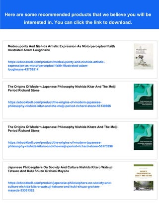 Nishida And Western Philosophy Robert Wilkinson | PDF