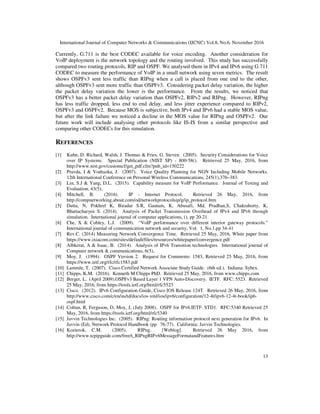 PERFORMANCE EVALUATION OF OSPF AND RIP ON IPV4 & IPV6 TECHNOLOGY USING G.711 CODEC | PDF
