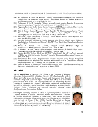 PERFORMANCE EVALUATION OF DIFFERENT KERNELS FOR SUPPORT VECTOR MACHINE USED IN INTRUSION ...