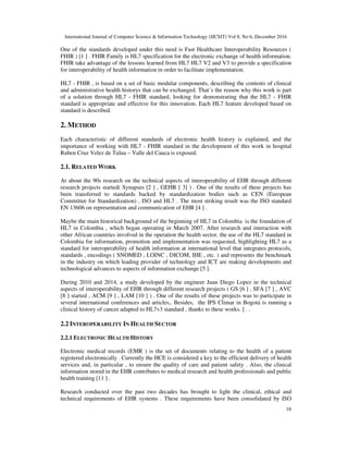 STANDARDIZATION OF CLINICAL DOCUMENTS THROUGH HL7 - FHIR FOR COLOMBIA | PDF