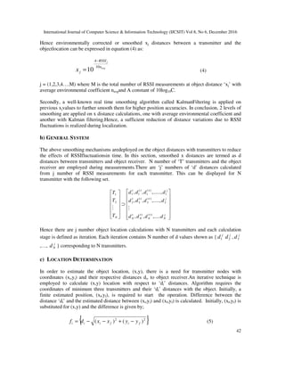 Environmentally Corrected RSSI Based Real Time Location Detection System | PDF