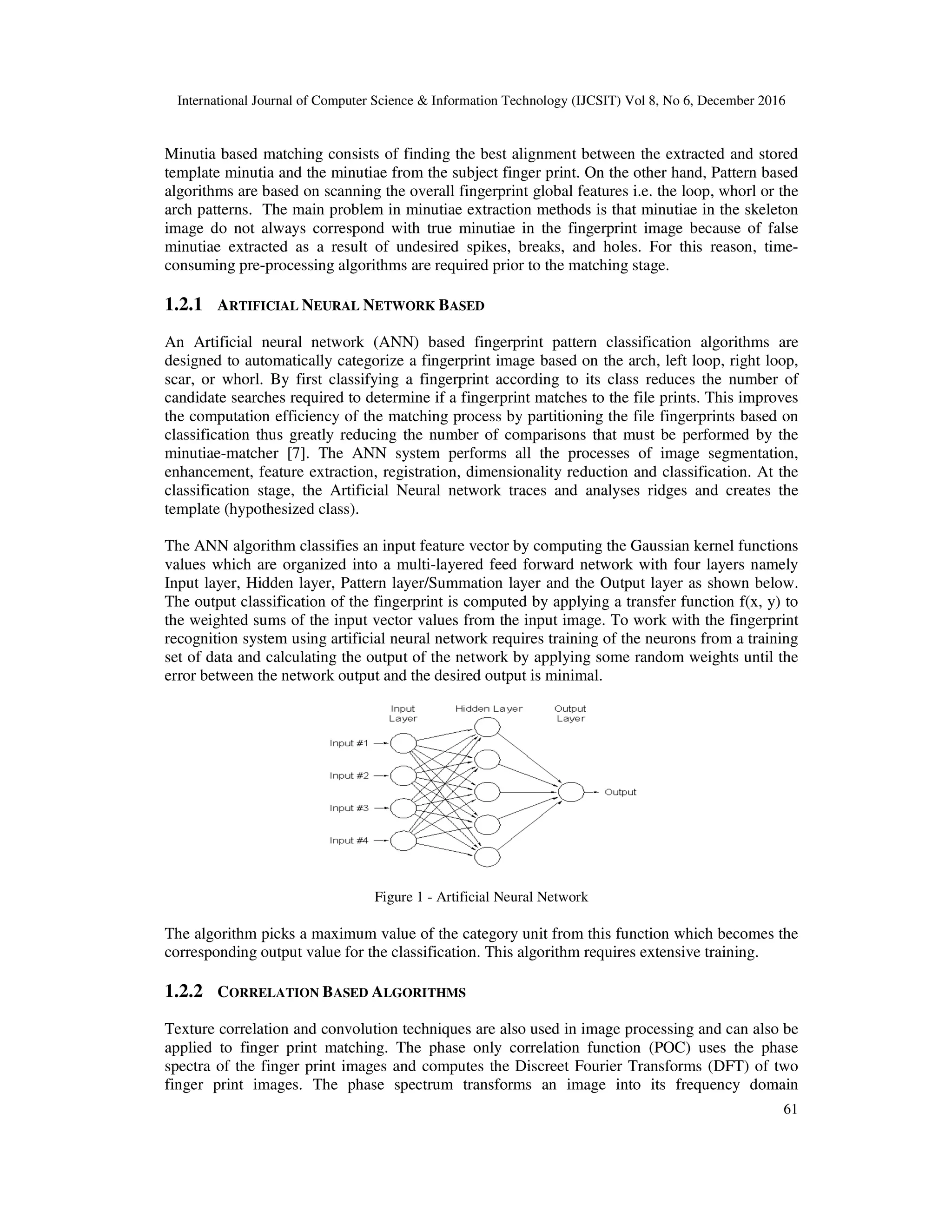Comparative Analysis Of Minutiae Based Fingerprint Matching Algorithms Pdf
