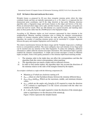 COMPARATIVE ANALYSIS OF MINUTIAE BASED FINGERPRINT MATCHING ALGORITHMS | PDF | Computing ...
