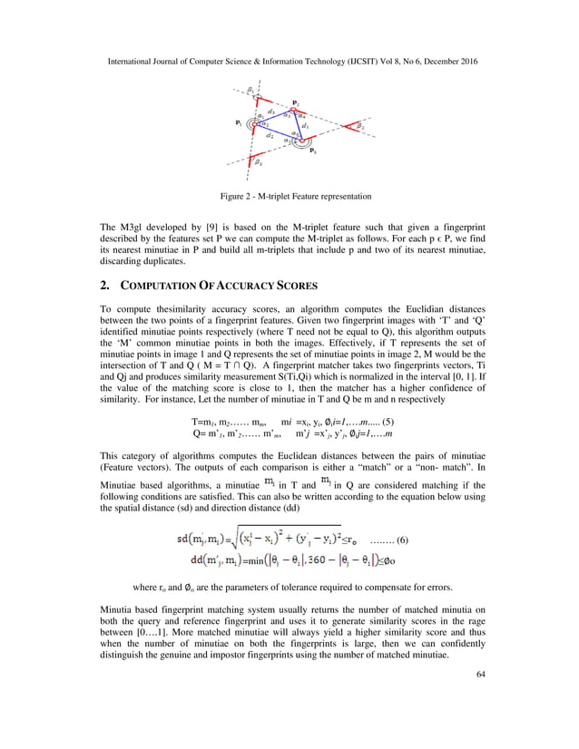 Comparative Analysis Of Minutiae Based Fingerprint Matching Algorithms Pdf Computing