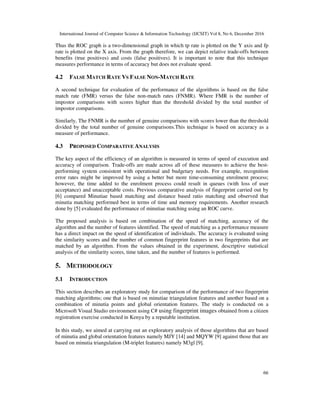 COMPARATIVE ANALYSIS OF MINUTIAE BASED FINGERPRINT MATCHING ALGORITHMS | PDF | Computing ...