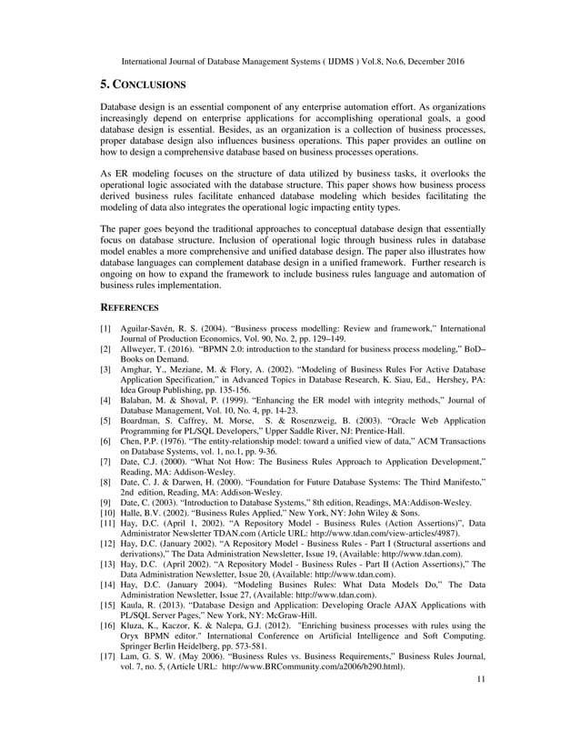 INTEGRATED FRAMEWORK TO MODEL DATA WITH BUSINESS PROCESS AND BUSINESS RULES | PDF | Databases ...