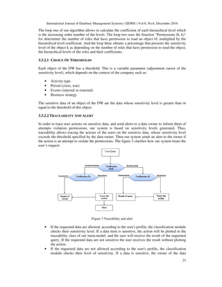 DYNAMIC CLASSIFICATION OF SENSITIVITY LEVELS OF DATAWAREHOUSE BASED ON ...
