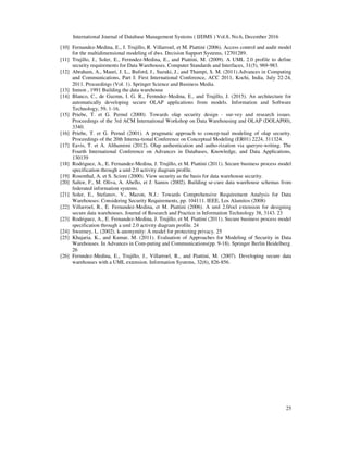 DYNAMIC CLASSIFICATION OF SENSITIVITY LEVELS OF DATAWAREHOUSE BASED ON ...