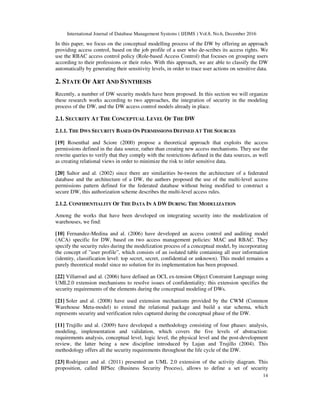 DYNAMIC CLASSIFICATION OF SENSITIVITY LEVELS OF DATAWAREHOUSE BASED ON ...