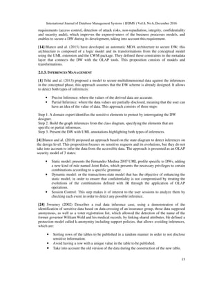 DYNAMIC CLASSIFICATION OF SENSITIVITY LEVELS OF DATAWAREHOUSE BASED ON USER PROFILES | PDF