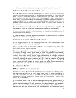 AN EXPLORATION OF THE CONCEPT OF TRANSMEDIA STORYTELLING IN THE UNITED ...