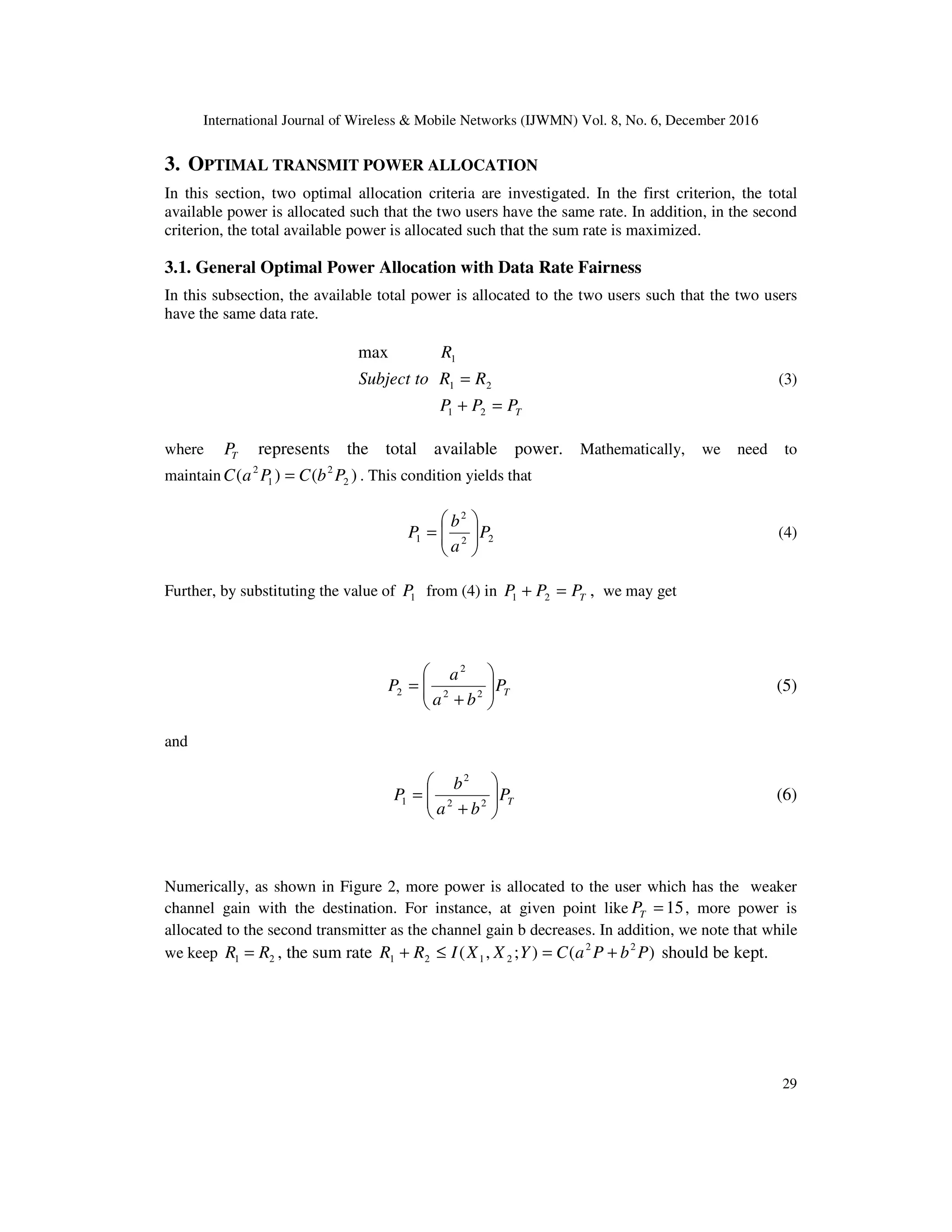 OPTIMAL POWER ALLOCATION FOR MULTIPLE ACCESS CHANNEL | PDF