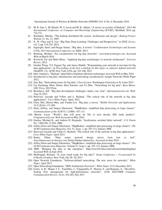 BIG DATA NETWORKING: REQUIREMENTS, ARCHITECTURE AND ISSUES | PDF