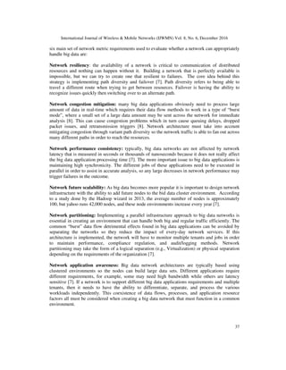 BIG DATA NETWORKING: REQUIREMENTS, ARCHITECTURE AND ISSUES | PDF