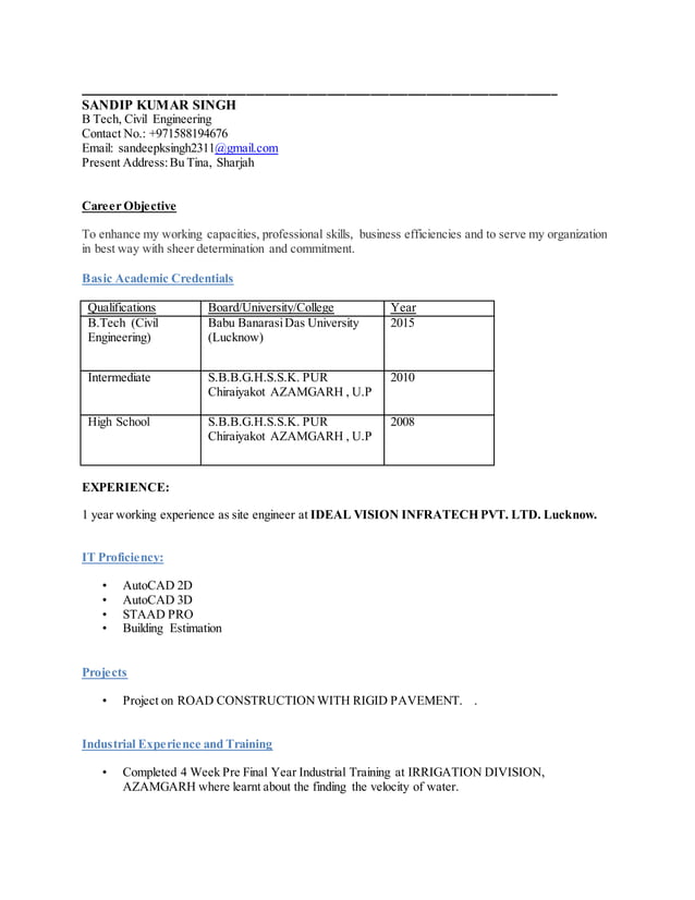 sandeep SINGH CV | DOCX