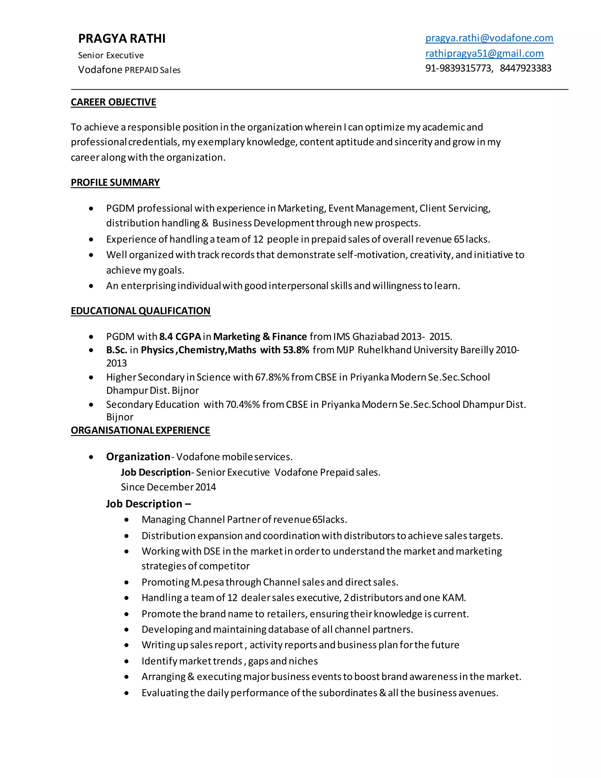 pragya rathi resume | DOCX